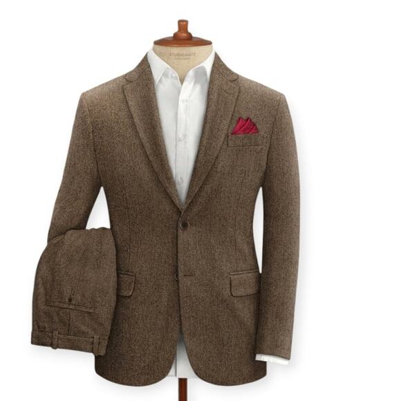 STUDIOSUITS | Suits & Blazers | New Studiosuits Rust Wool Herringbone ...